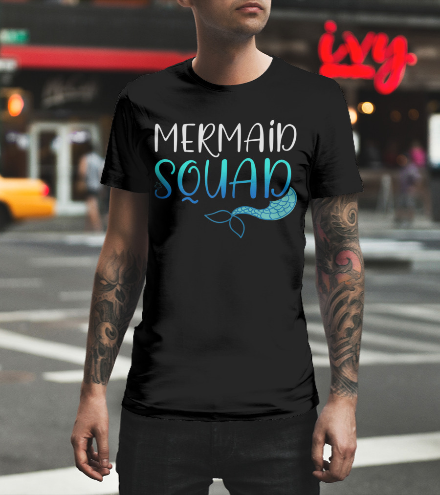 Mermaid Squad Fun Ocean Tail Insight T-Shirt