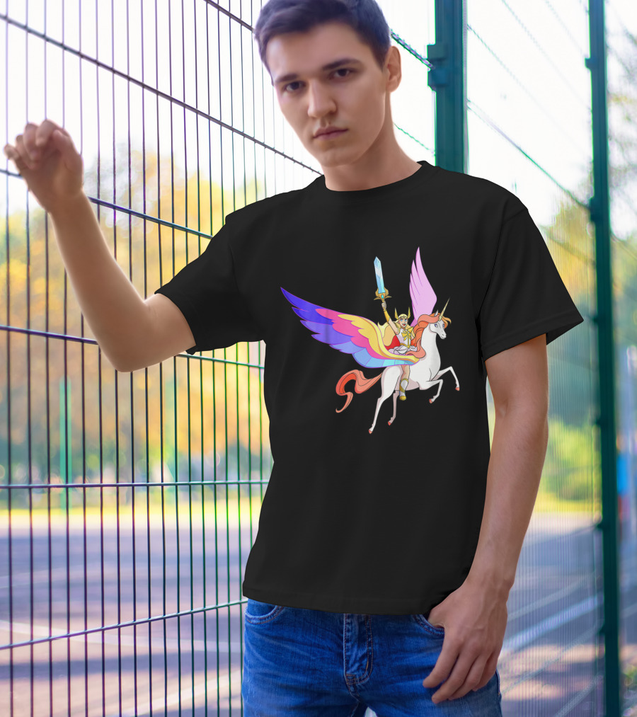 She Ra Kids DreamWorks Action Adventure With Swift Wind Pegasus T-Shirt