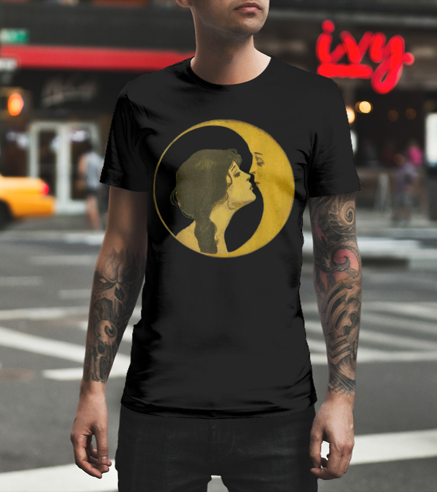 Kiss The Man On The Moon Vintage Celestial T-Shirt