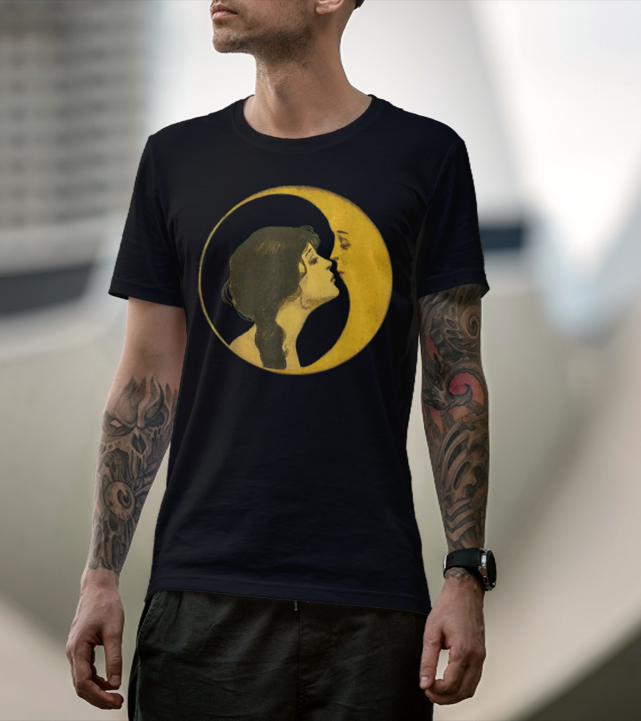 Kiss The Man On The Moon Vintage Celestial T-Shirt