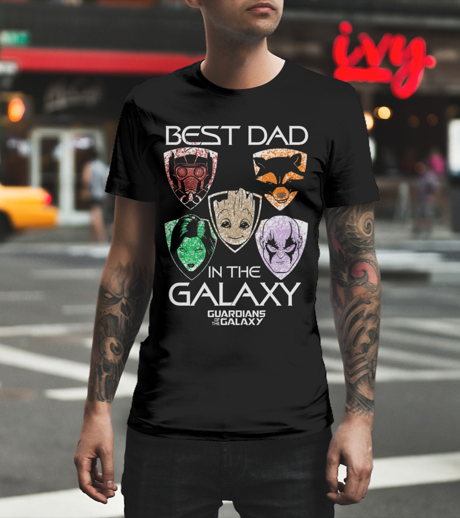 Best Dad In The Galaxy Guardians Of The Galaxy Father's Day T-Shirt