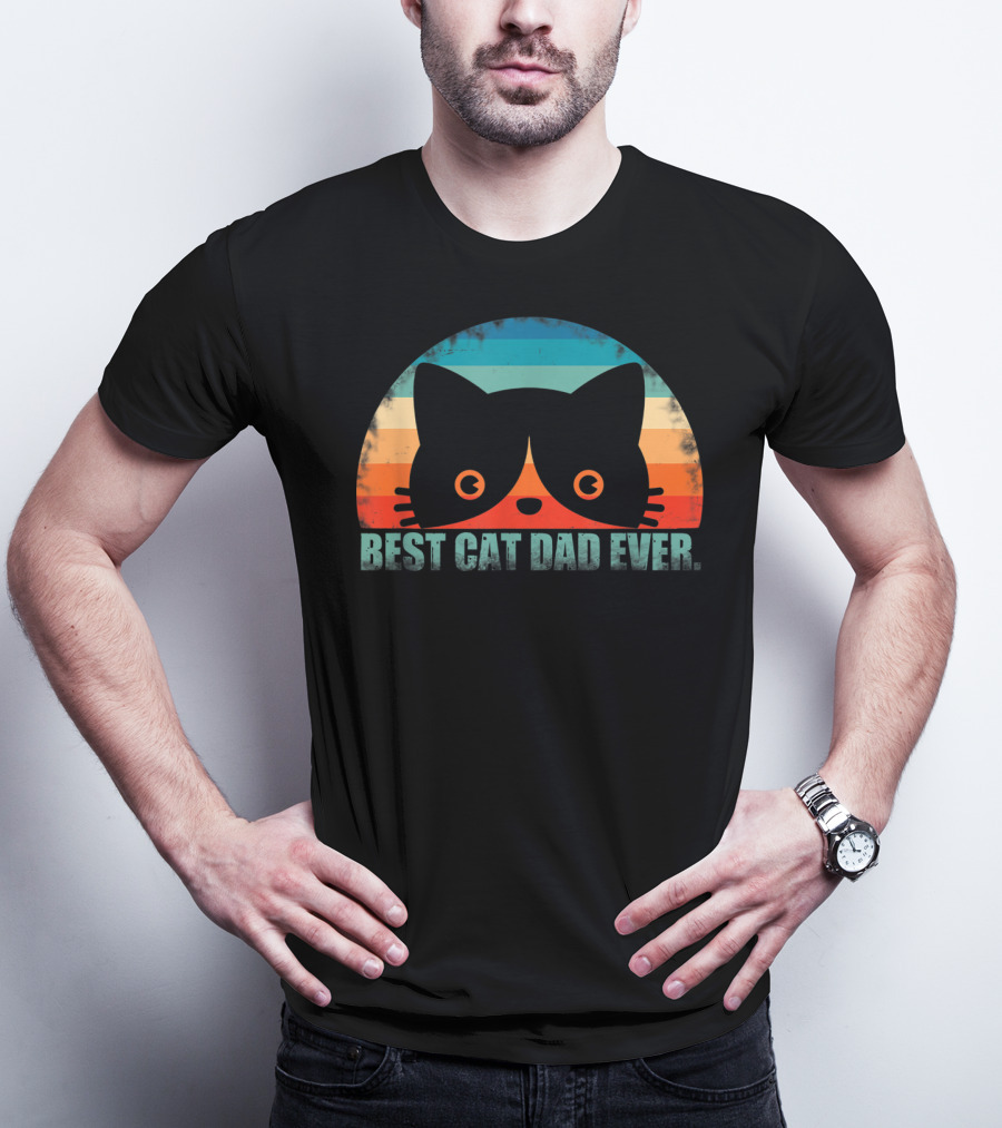 Best Cat Dad Ever Mens Father's Day From Wife T-Shirt