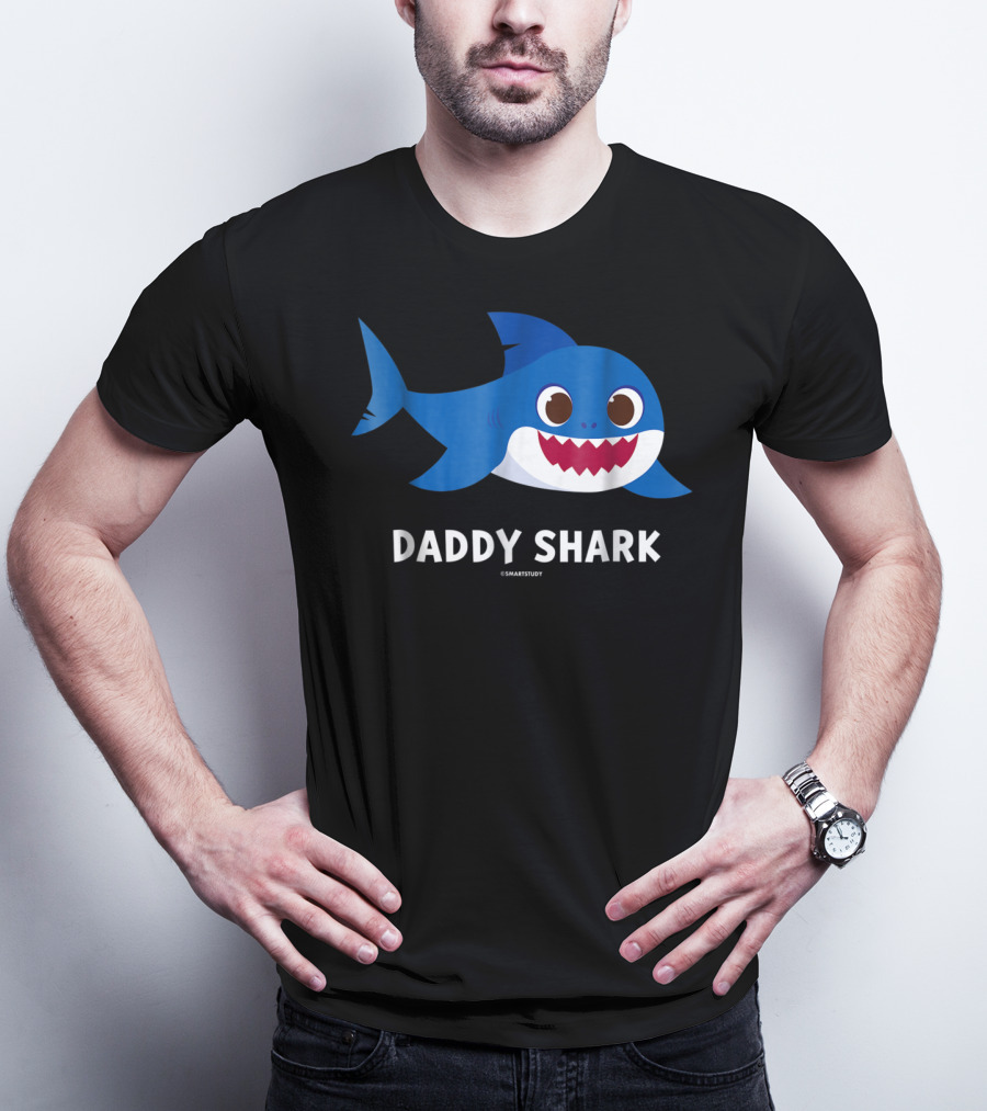 Pinkfong Mens Daddy Shark SmartStudy T-Shirt
