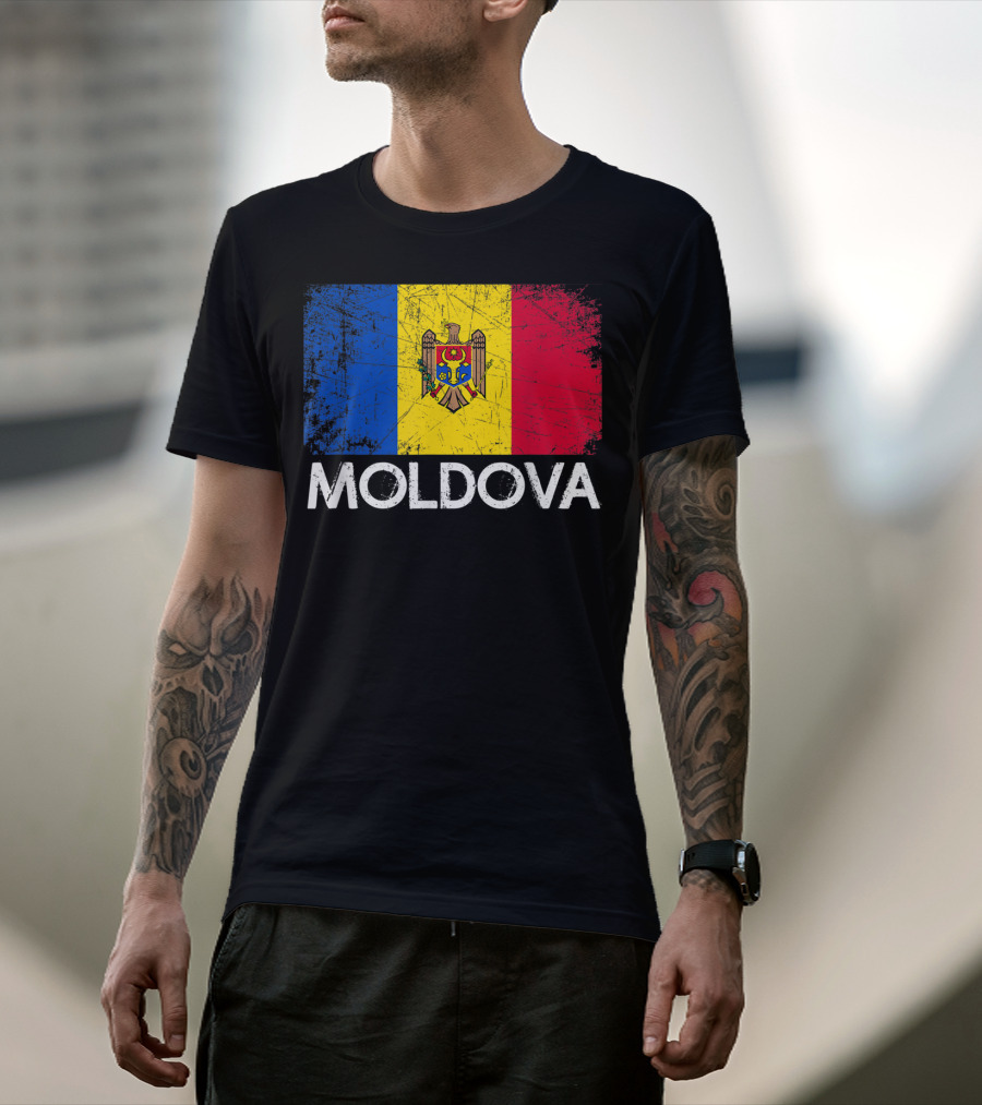 Vintage Moldovan Flag Moldova T-Shirt