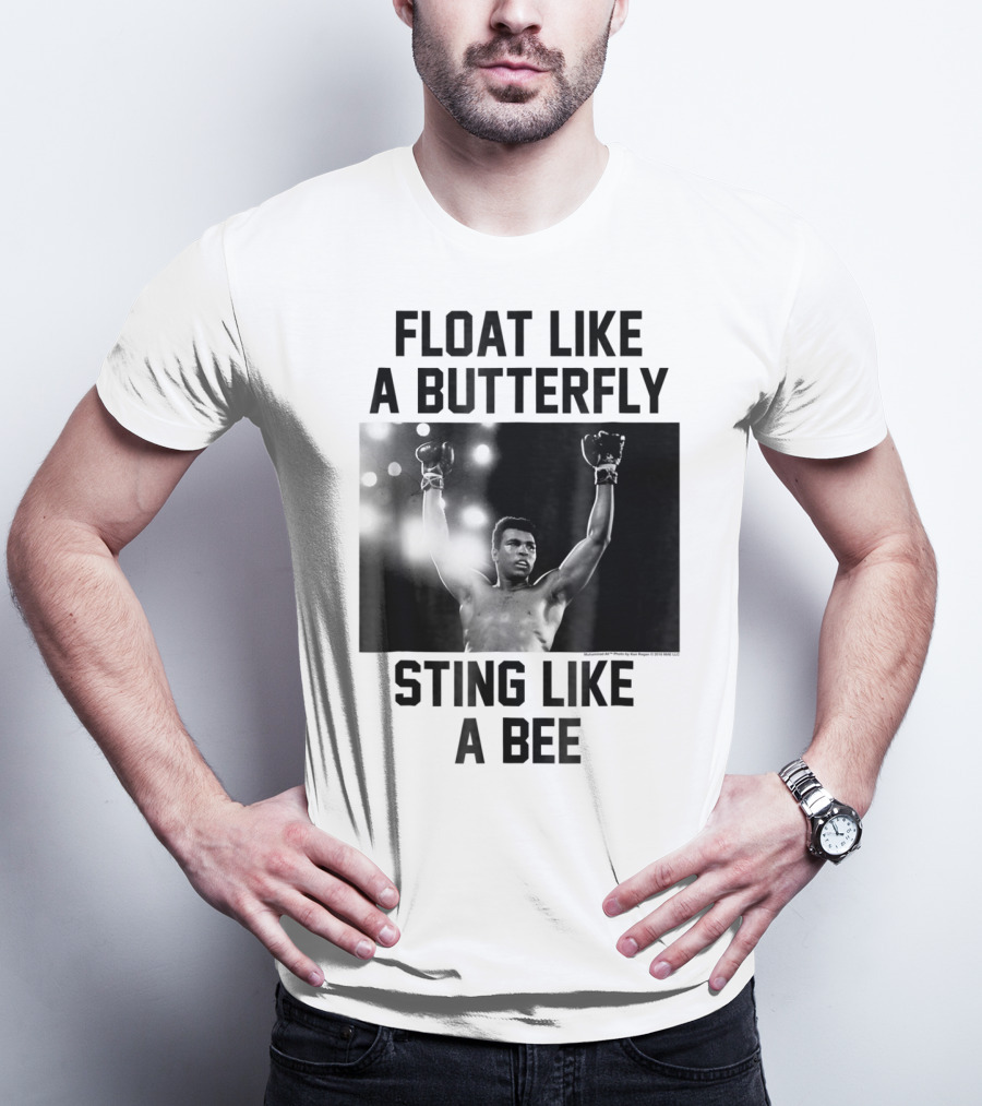 Float Like A Butterfly Sting Like A Bee Muhammad Ali Boxer T-Shirt
