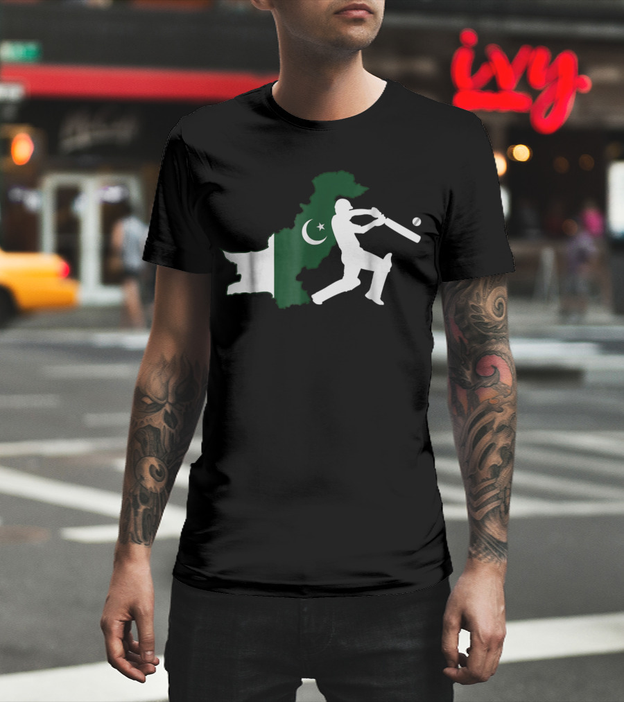 Pakistan Cricket Team Map And Player T-Shirt