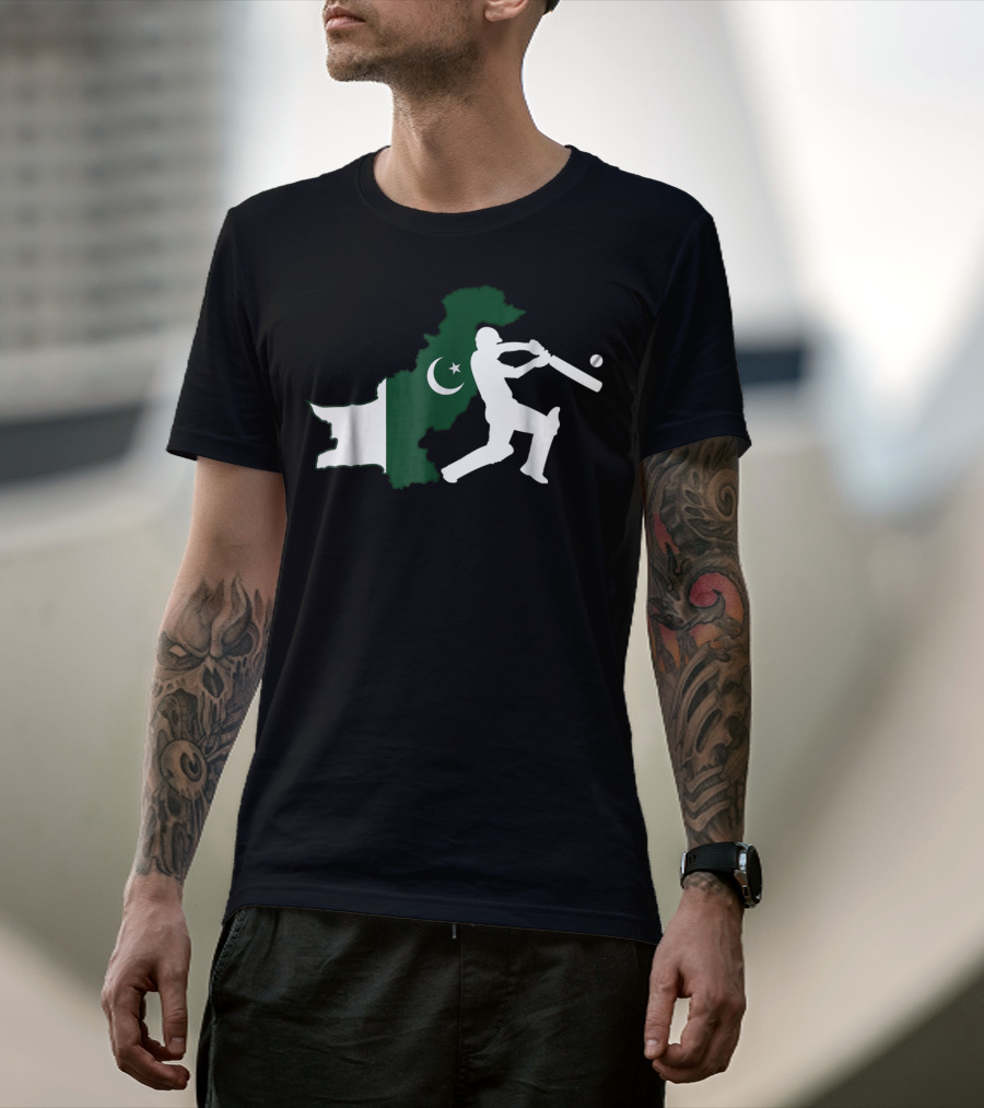 Pakistan Cricket Team Map And Player T-Shirt