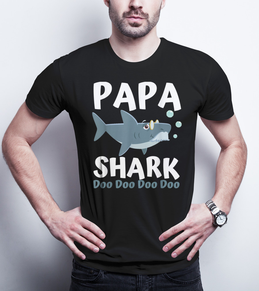 Papa Shark Doo Doo Doo Doo Matching Family Shark T-Shirt