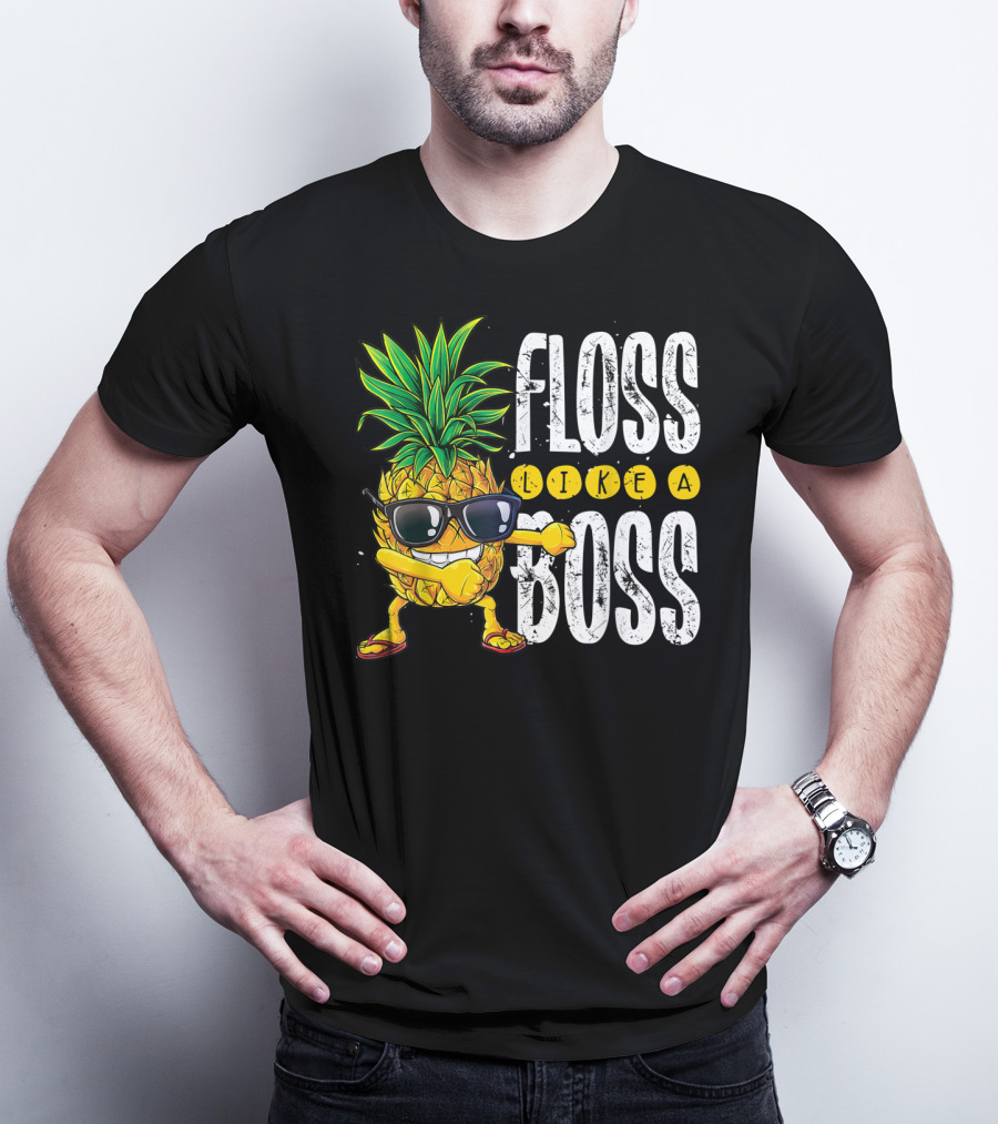 Floss Like A Boss Pineapple Sunglasses T-Shirt