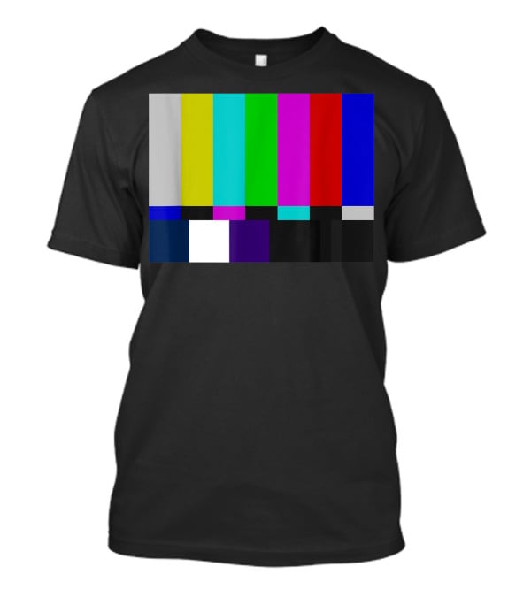 TV Test Pattern Test Card PAL NTSC Retro Colors T-Shirt