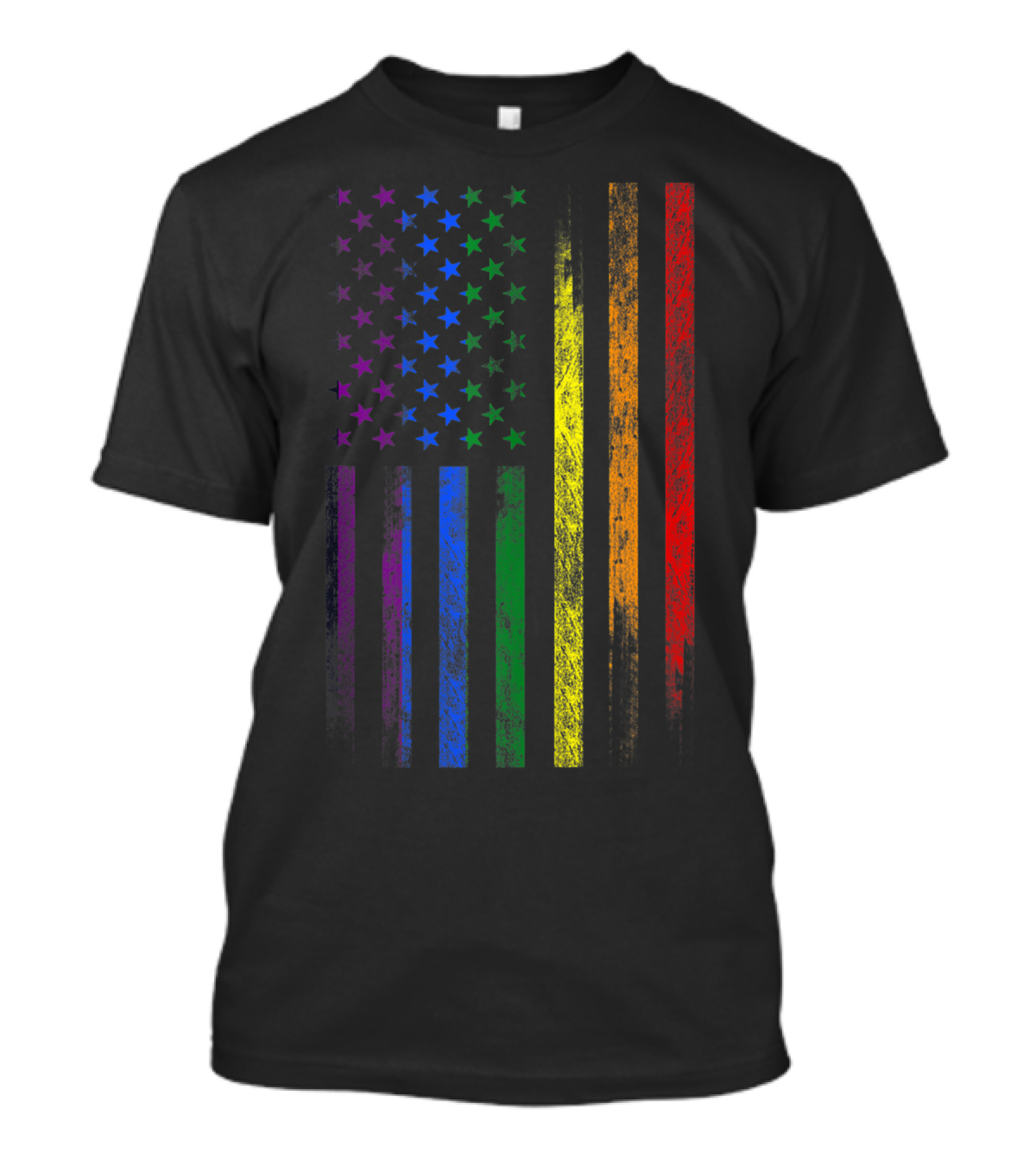USA Rainbow Flag Gay Pride Symbol T-Shirt