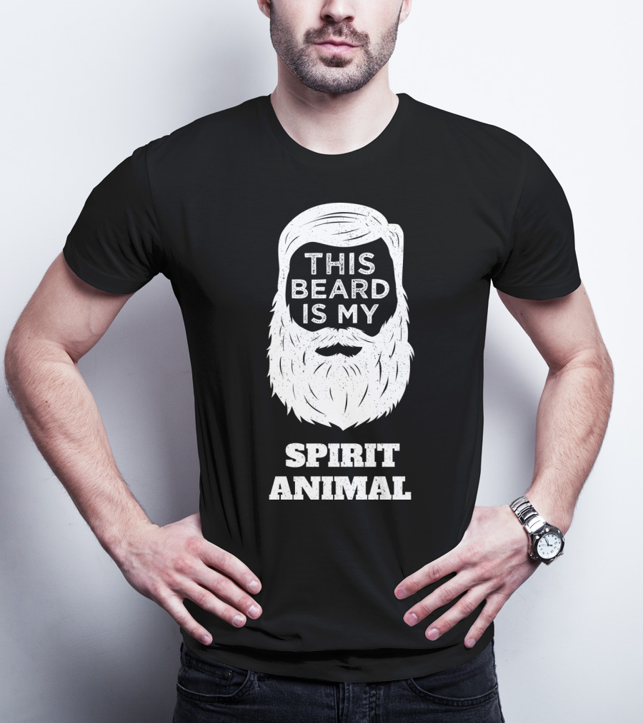 This Beard Is My Spirit Animal Beard And Moustache T-Shirt
