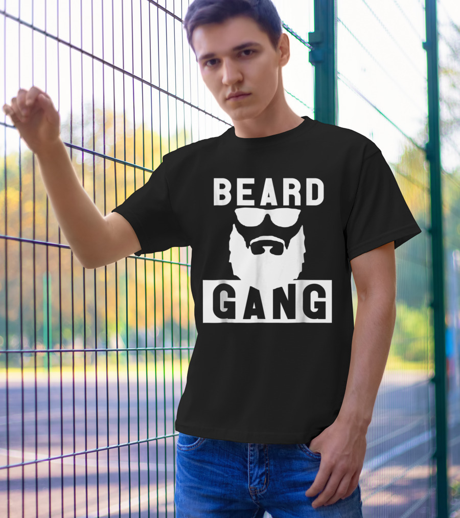 Beard Gang Beard And Mustache Sunglasses T-Shirt