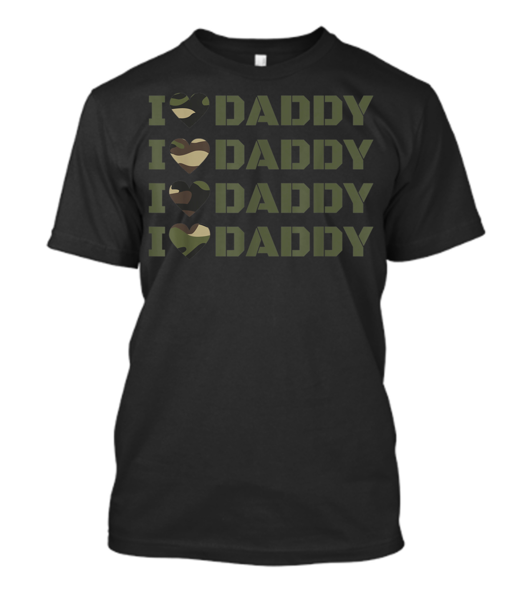 I Love Daddy Camouflage Army Daddy Dad In The Military T-Shirt