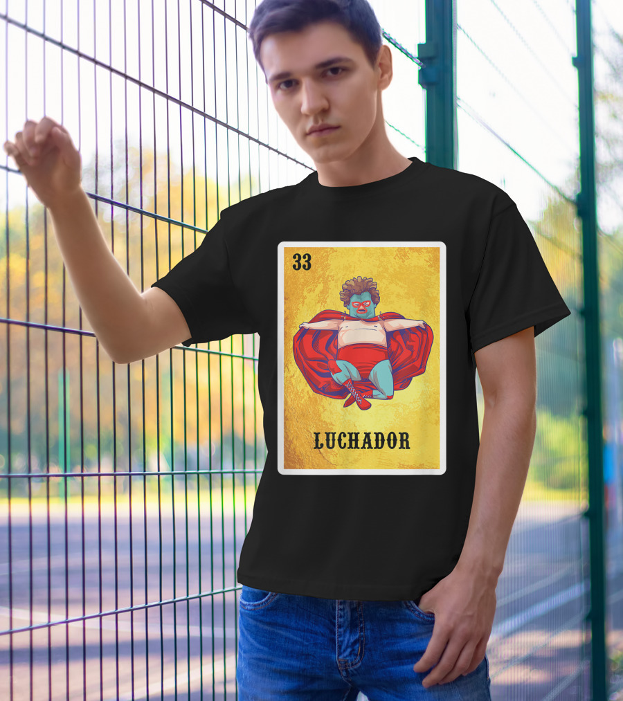 Luchador Masked Wrestler El Lucha Libre Number 33 T-Shirt