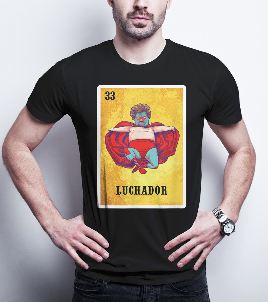 Luchador Masked Wrestler El Lucha Libre Number 33 T-Shirt
