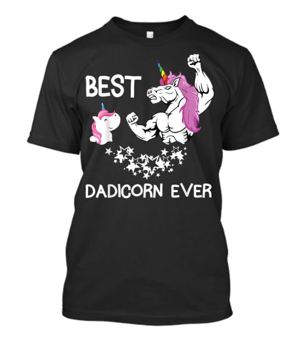 Best Dadicorn Ever Unicorn Dad Baby Father's Mens T-Shirt