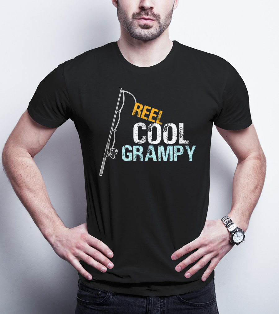 Reel Cool Grampy Fishing Rod Grandpa Shirt Granddaughter Gift T-Shirt