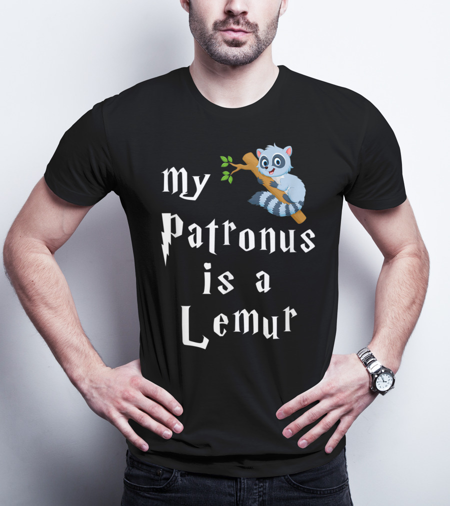 My Patronus Is A Lemur Cute Lemurs Magic Humor T-Shirt