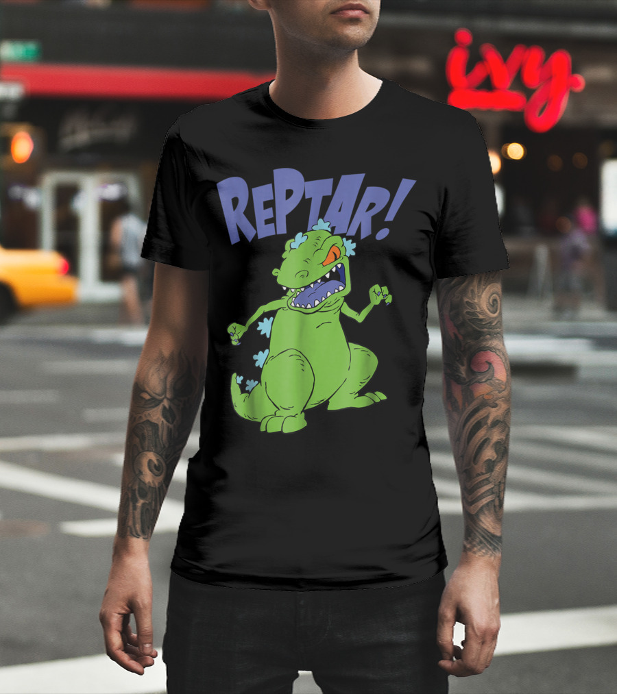 Reptar Rugrats Nickelodeon Animated Dinosaur Character T-Shirt