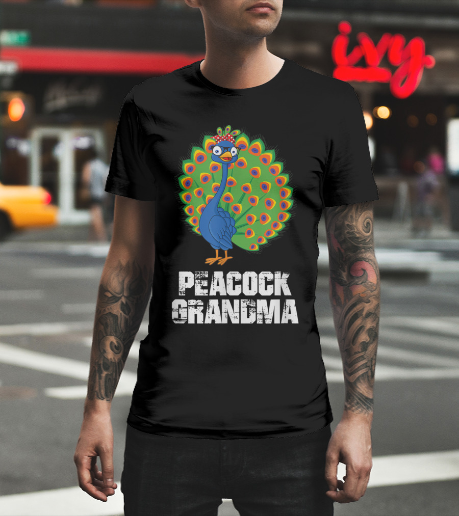Peacock Grandma Birthday Nana T-Shirt