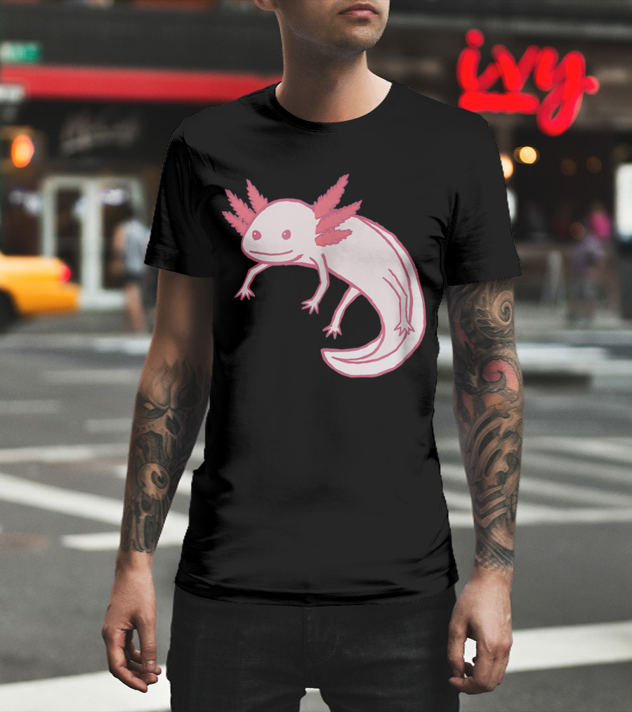 Pink Axolotl Cute Animal T-Shirt