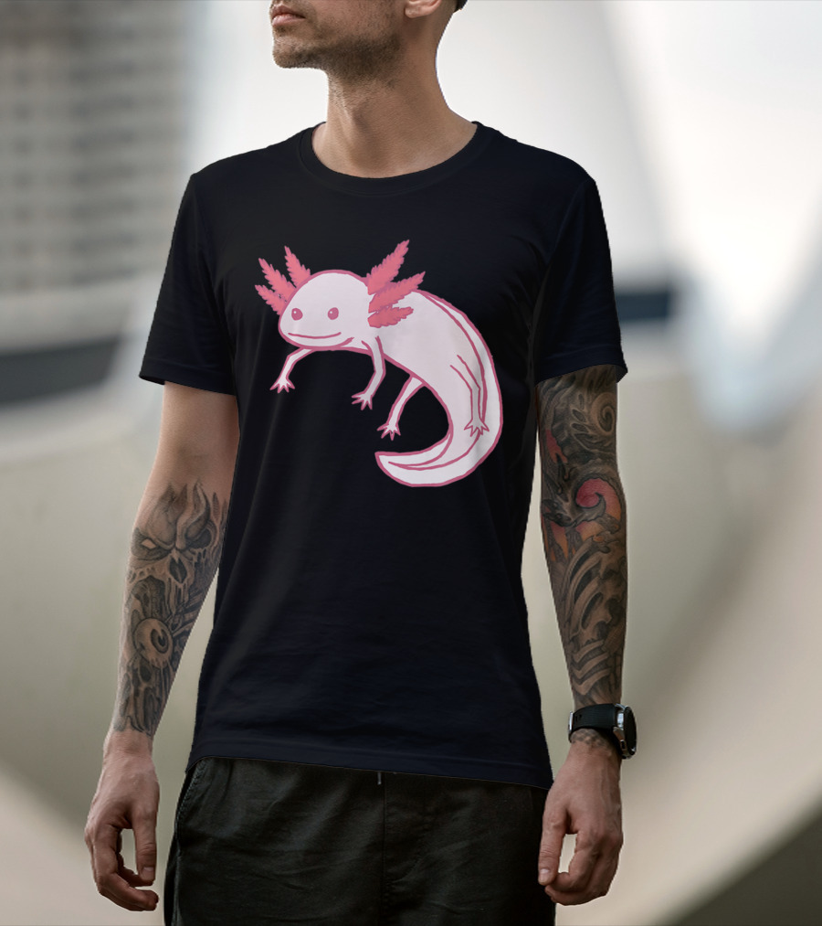 Pink Axolotl Cute Animal T-Shirt