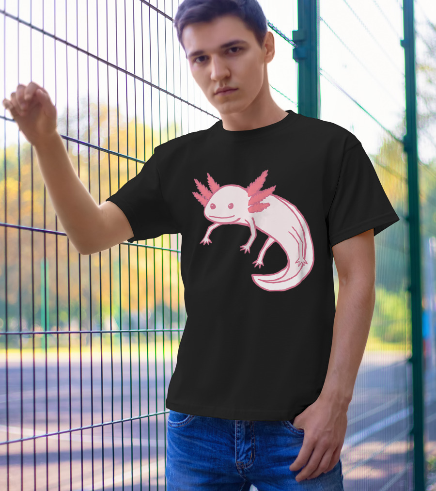 Pink Axolotl Cute Animal T-Shirt
