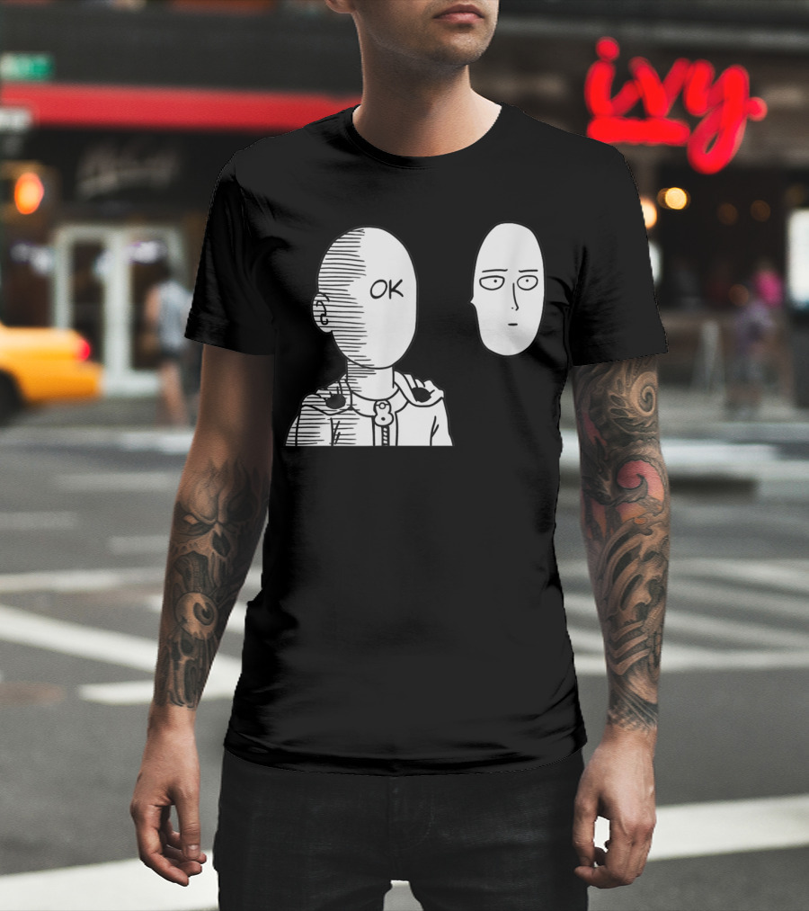 Saitama OK Face Oppai Otaku Manga T-Shirt