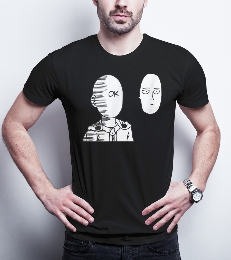 Saitama OK Face Oppai Otaku Manga T-Shirt