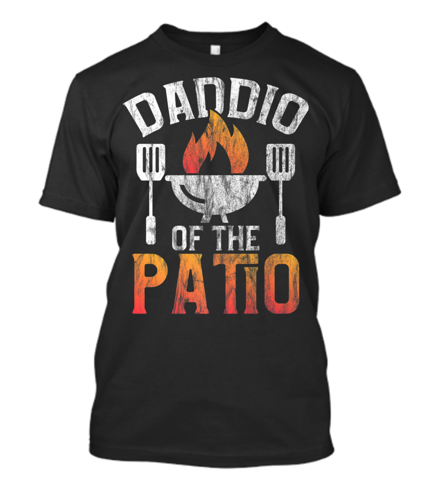 Daddio Of The Patio Grill Spatula Flame Design Savvy Turtle T-Shirt