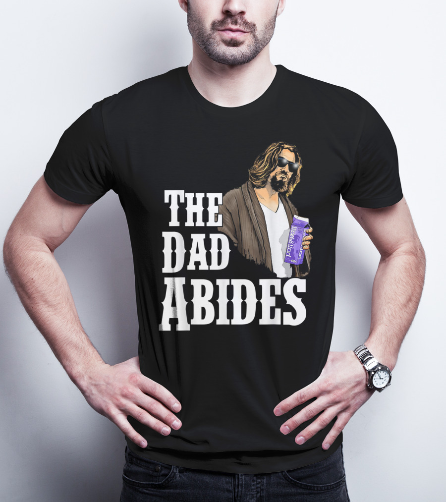 The Dad Abides Cool Milk Carton Robe Sunglasses T-Shirt