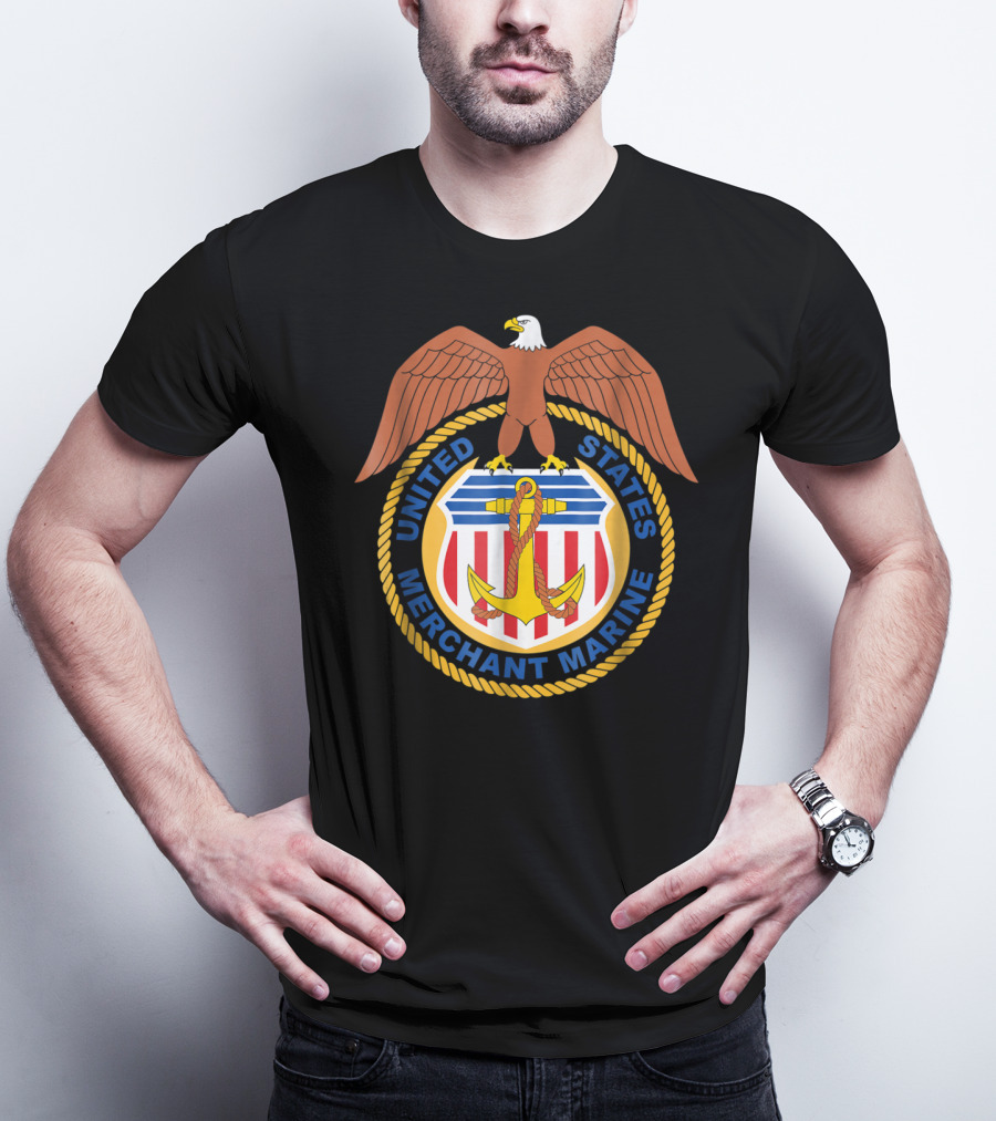 United States Merchant Marine Eagle Emblem T-Shirt