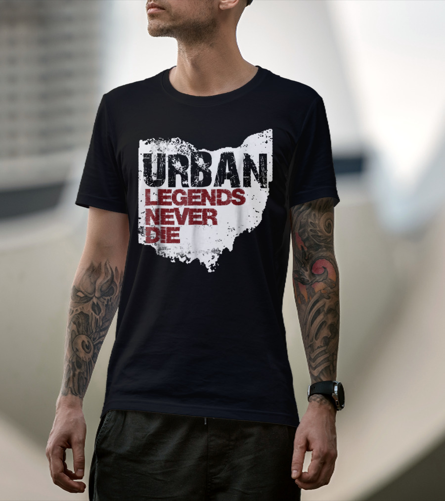 Urban Legends Never Die Ohio State Map T-Shirt