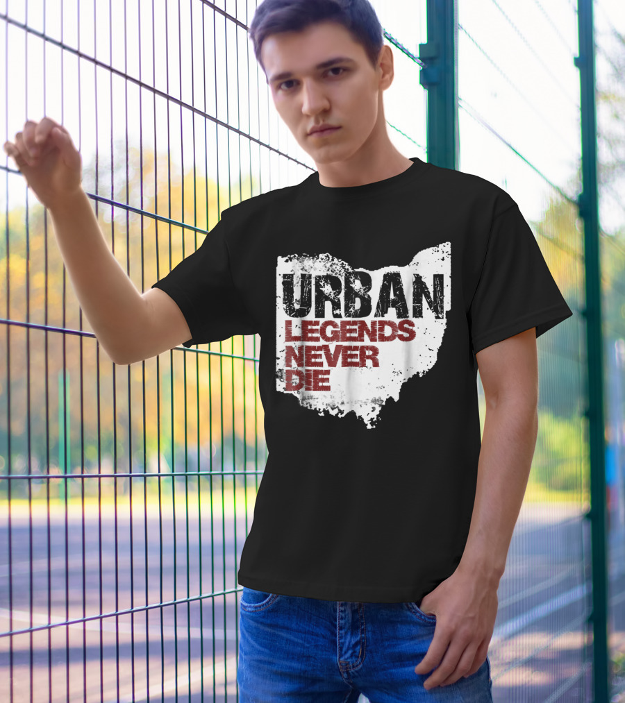 Urban Legends Never Die Ohio State Map T-Shirt