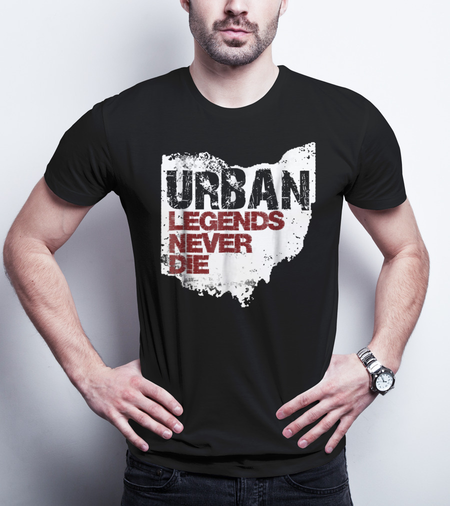 Urban Legends Never Die Ohio State Map T-Shirt