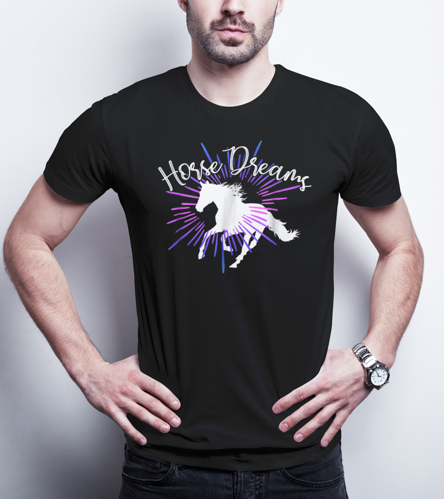 Horse Dreams Riding Girls Love Horses Rider F8 Silhouette Burst T-Shirt