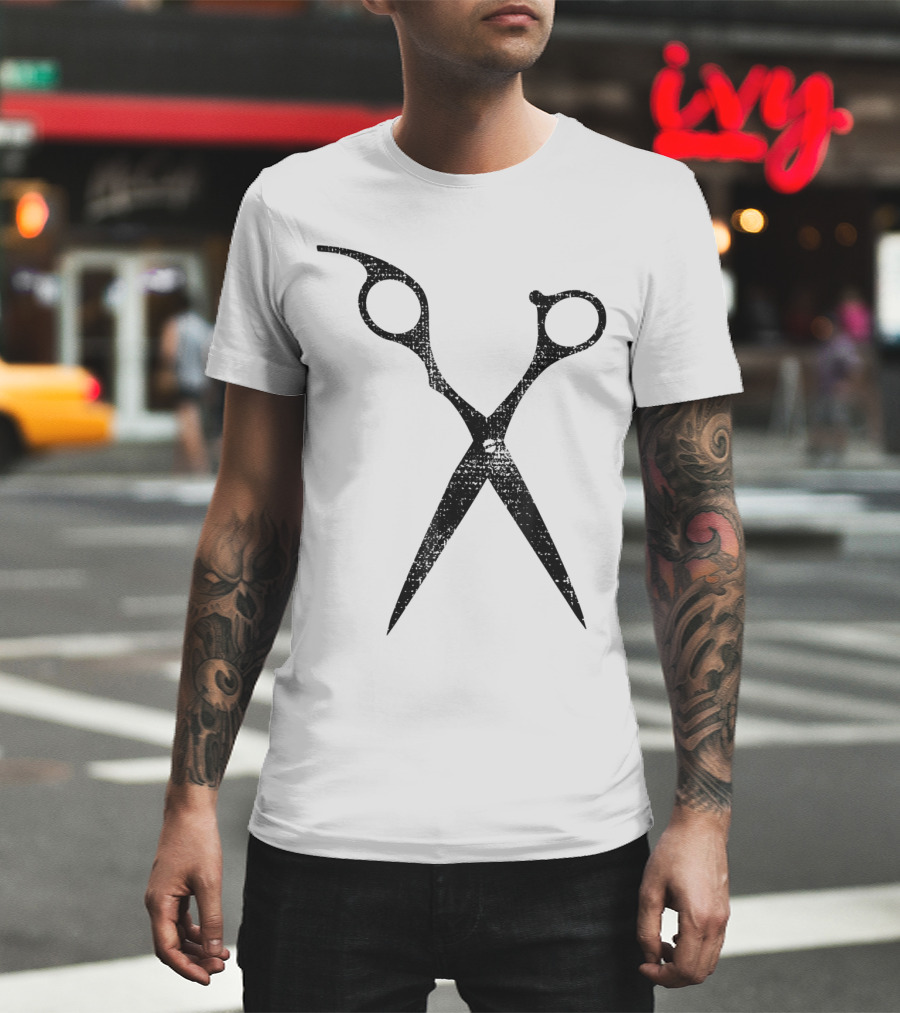 Hairdresser Barber Shop Hairsty Scissors T-Shirt