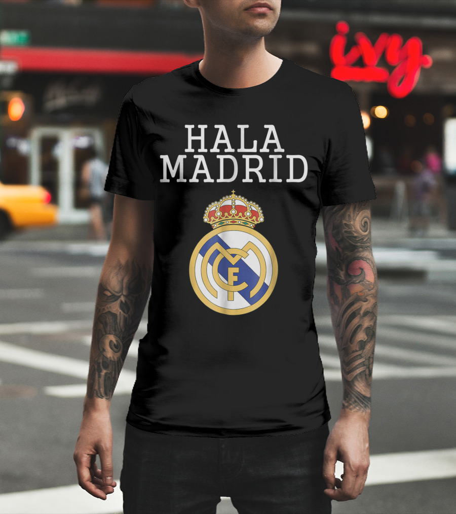 Hala Madrid Real Madrid CF Crest With Crown T-Shirt