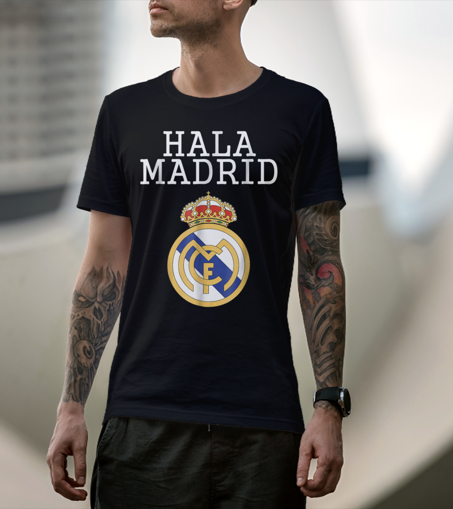 Hala Madrid Real Madrid CF Crest With Crown T-Shirt