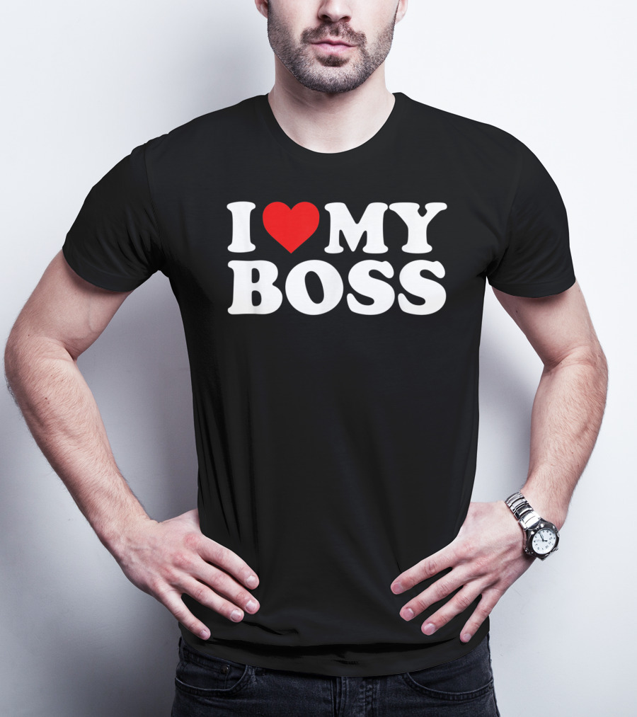 I Love My Boss Heart Icon T-Shirt