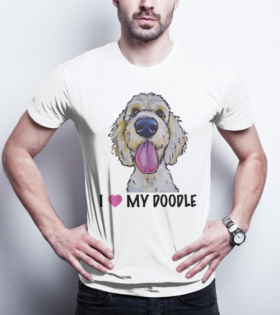 I Love My Doodle Golden Doodle Heart T-Shirt