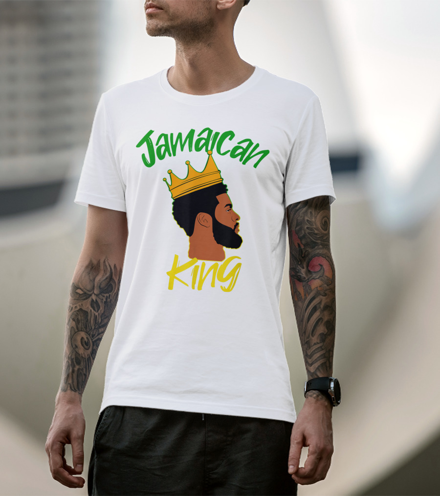 Jamaican King Proud And Independent Black King T-Shirt