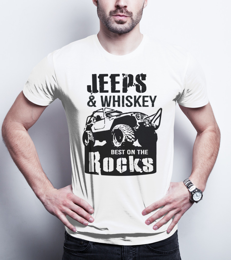 Jeeps And Whiskey Best On The Rocks T-Shirt