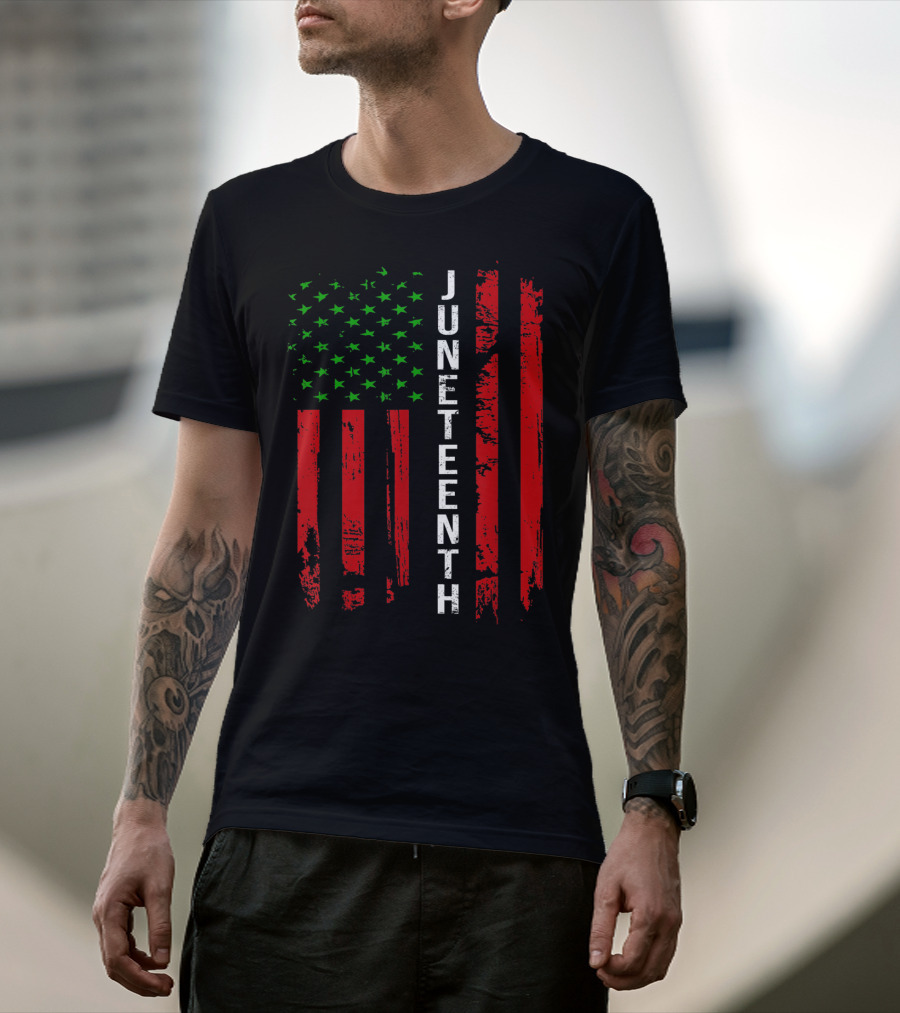 Juneteenth African American Flag T-Shirt