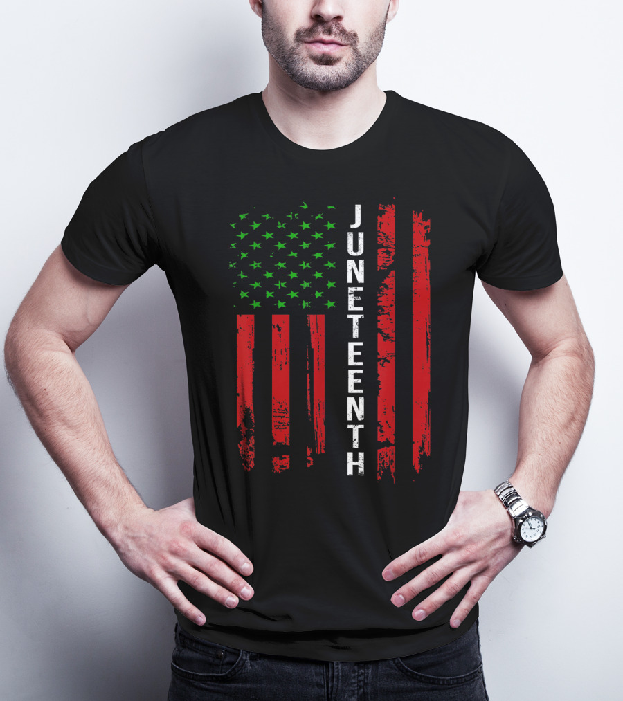 Juneteenth African American Flag T-Shirt