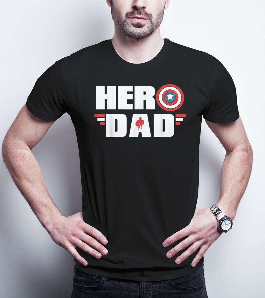 Marvel Father's Day Hero Dad Captain America Shield T-Shirt