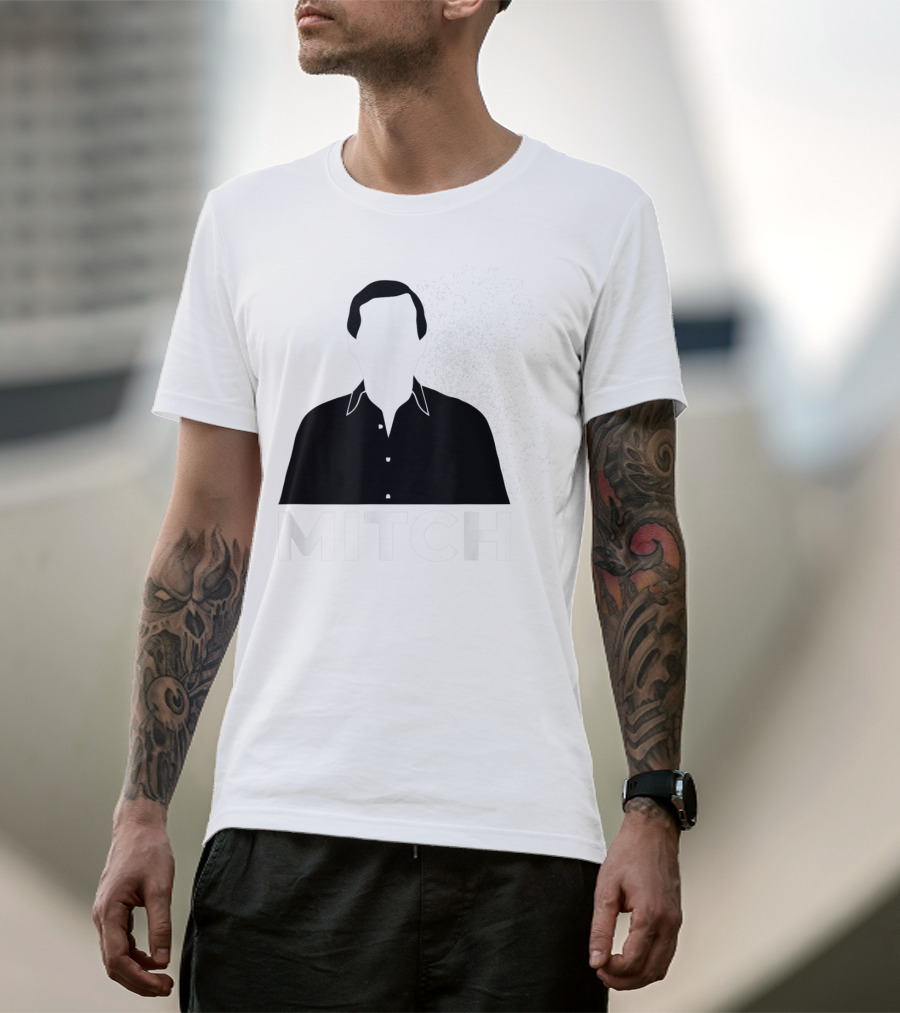 Mitch Faceless Silhouette With Exploding Background T-Shirt
