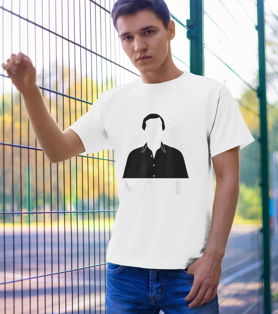 Mitch Faceless Silhouette With Exploding Background T-Shirt