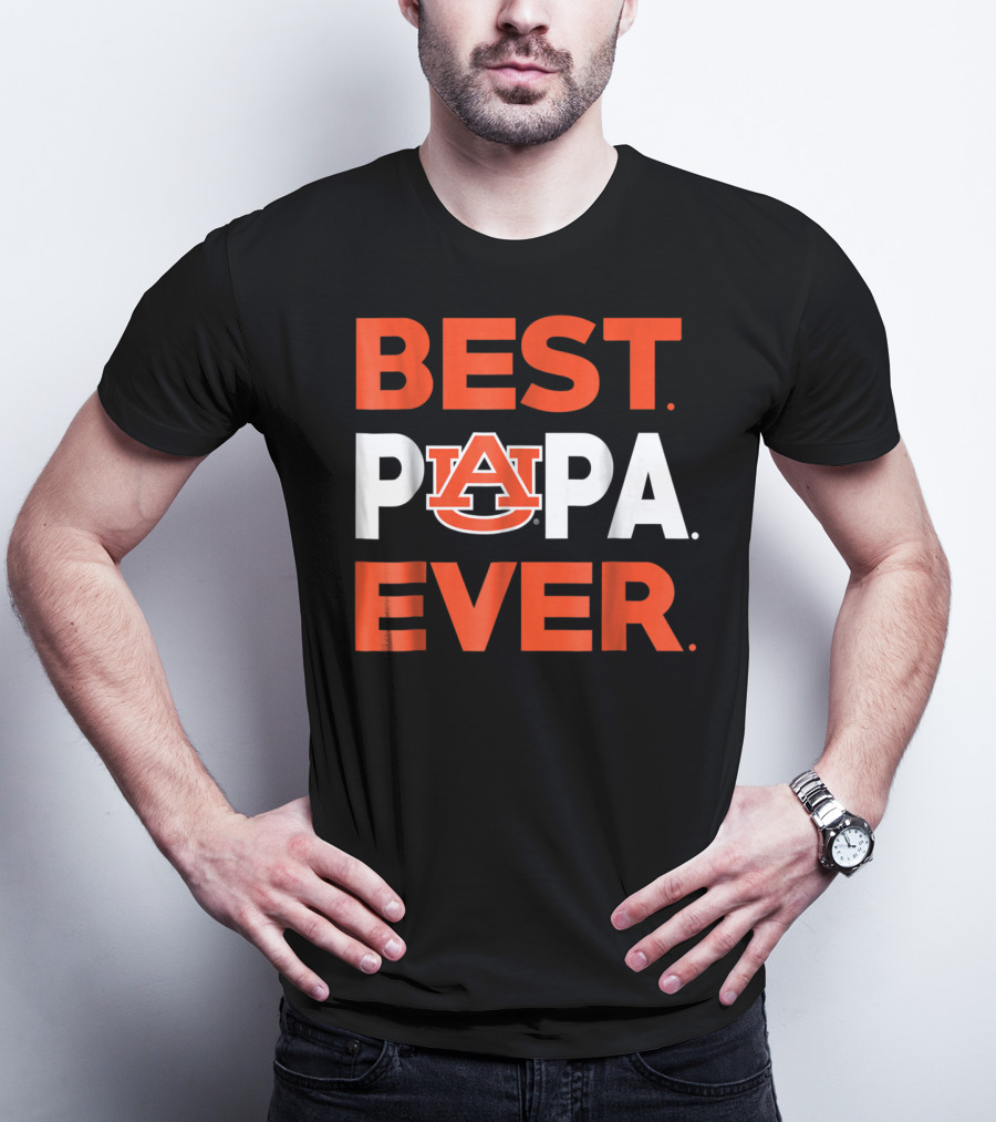 Best Papa Ever Auburn Tigers Mens T-Shirt
